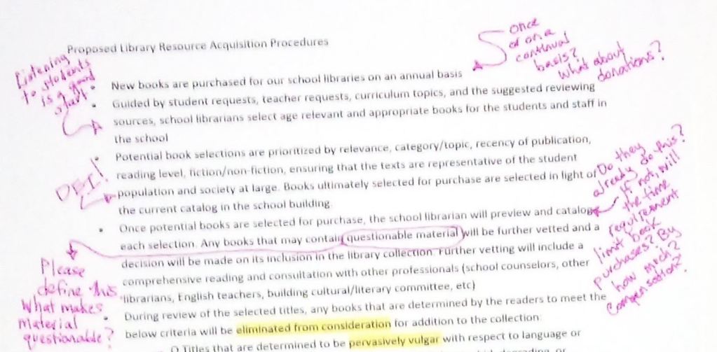DASD’s New Book Policy Draft…let’s make it better, prevent silent ...